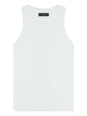Amiri Sleeveless Vest With Embroidered Logo - White