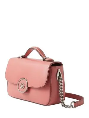 Gucci Double G Logo Mini Shoulder Bag - Red