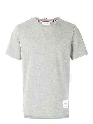 Thom Browne Logo Patch Crewneck T-shirt - Light Grey