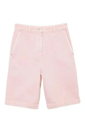 BURBERRY Burberry High-Waist Knee-Length Denim Shorts With Equestrian Knight Logo