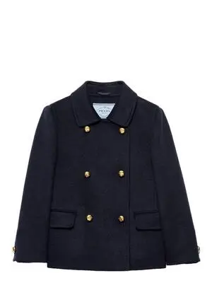 Prada Double-breasted Long-sleeved Jacket - Blue