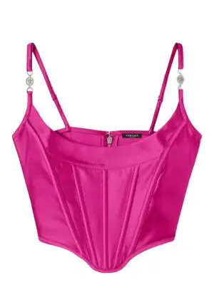 Versace Medusa Motif Corset Top - Pink