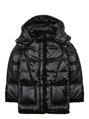 Moncler Long-sleeved Hooded Cotton Jacket - Black