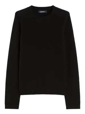 Max Mara Damasco Crewneck Knitted Jumper - Black