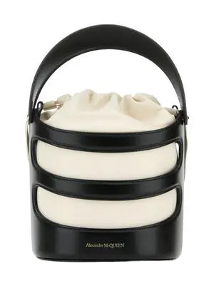 ALEXANDER MCQUEEN Alexander McQueen Logo Printed Drawstring Bucket Bag
