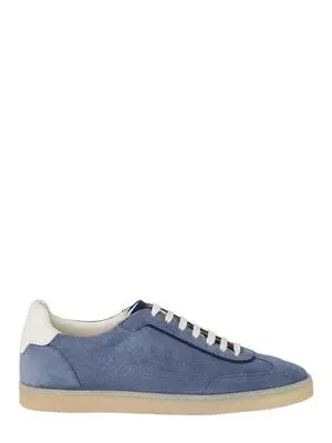 Brunello Cucinelli Suede Low Top Sneakers - Blue