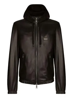 Dolce & Gabbana Hooded Zip-up Jacket - Black