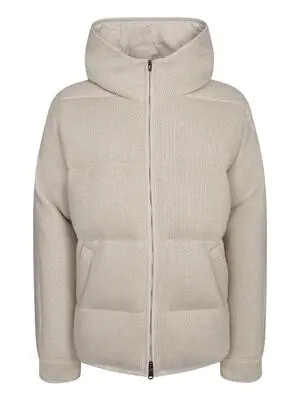 BRUNELLO CUCINELLI Brunello Cucinelli Padded Zip-Up Coat With Hood