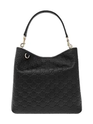 Gucci Embossed Shoulder Bag - Black