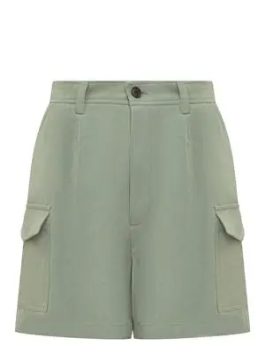 Woolrich Button Detailed Cargo Shorts - Gray