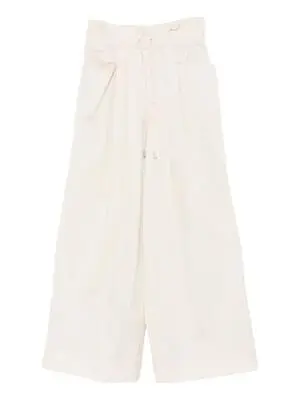 PT TORINO Pt Pantaloni Rose Drawstring Wide-Leg Trousers