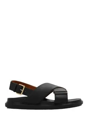 MARNI Marni Logo Embossed Buckled Sandals
