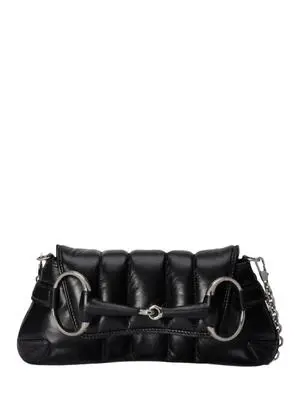 Gucci Horsebit Chain Small Shoulder Bag - Black