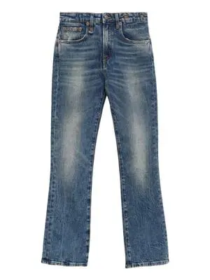 R13 R13 Flared Jeans With Multiple Pockets Blue