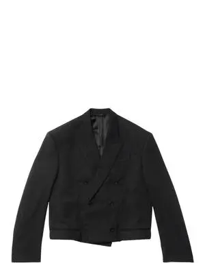 Balenciaga Folded Tailored Jacket - Black