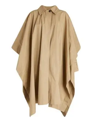 QUIRA Button Detailed Layered Long-sleeved Coat - Nude