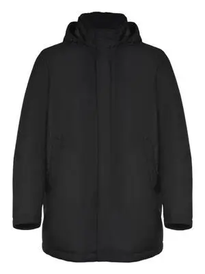 Herno Long-sleeved Hooded Down Jacket - Black