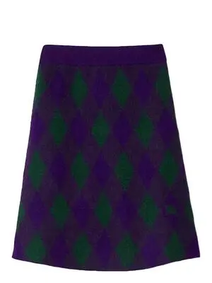 BURBERRY Burberry A-Line Jacquard Skirt