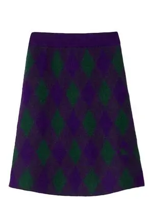 BURBERRY Burberry A-Line Jacquard Skirt