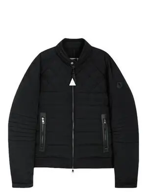Moncler Quilted Zip-up Jacket With Zipper Pockets - Black