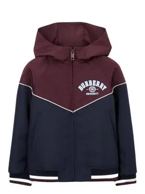 Burberry College Graphic Hooded Jacket - Black