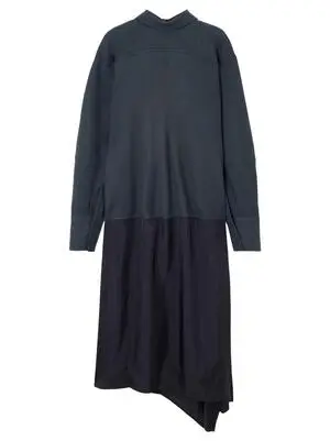 JIL SANDER Asymmetrical Dress With Back Buttons - Navy
