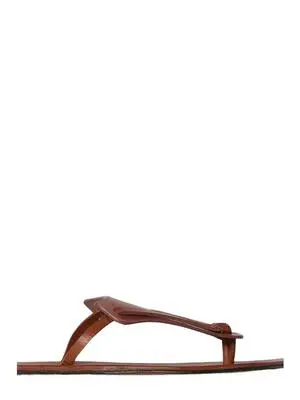 THE ROW Helena Knotted Flip Flops - Brown