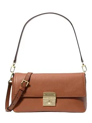 Michael Kors Addie Medium Leather Convertible Shoulder Bag - Brown