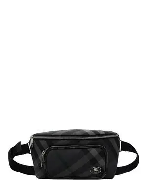 Burberry Check-pattern Belt Bag - Grey