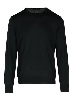 GRAN SASSO Crewneck Long-sleeved Jumper - Black