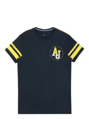 Emporio Armani Round-necked Logo T-shirt - Black