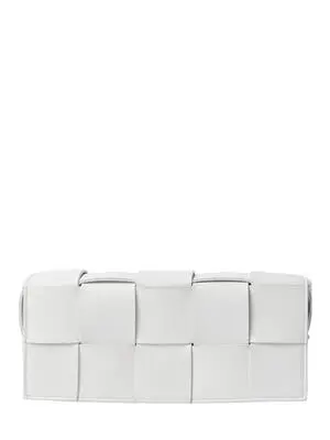 Bottega Veneta Cassette Chain Shoulder Bag - White