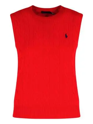 Polo Ralph Lauren Cable Knit Vest - Red