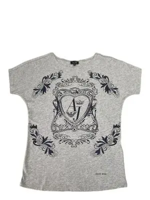 Emporio Armani Short-sleeved T-shirt With Graphic Print - Gray