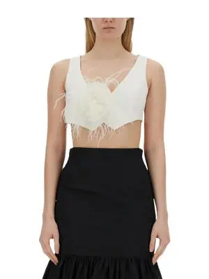 Moschino V-neck Embellished Vest - Black