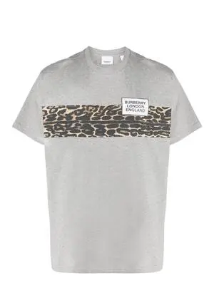 BURBERRY Logo Leopard Print T-shirt