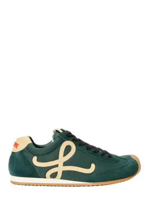 Loewe Leather And Suede Sneakers - Green