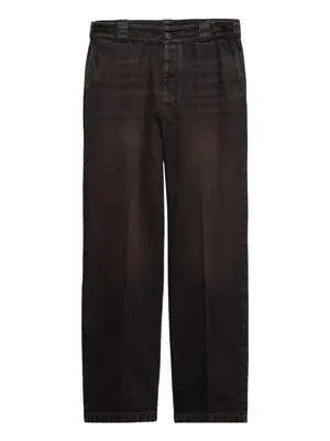 PRADA Prada Button Detailed Mid-Rise Jeans