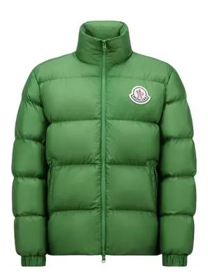 Moncler Citala Short Down Jacket With Stand Collar And Zip Closure - Green