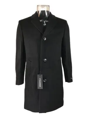 Karl Lagerfeld Tailored Long Sleeve Coat - Black