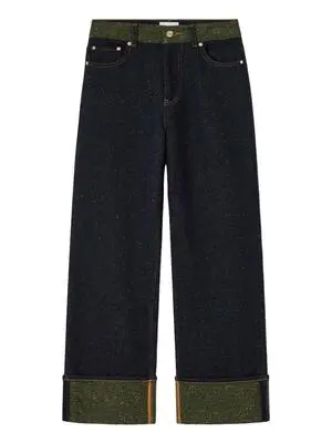 GANNI Relaxed Fit Cuffed Hem Jeans - Phantom Black