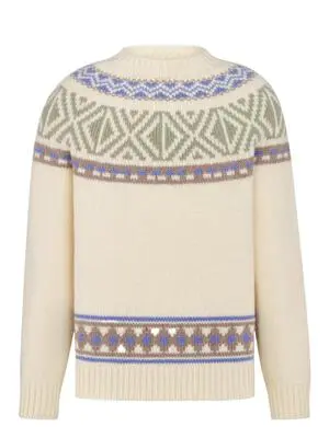Dior Cd Diamond Jacquard Knit Sweater - Nude