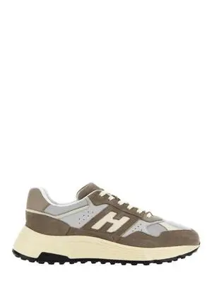 Hogan Hyperlight Side H Detailed Sneakers - Khakigrey