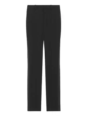 Saint Laurent Straight-leg Knitted Trousers - Black