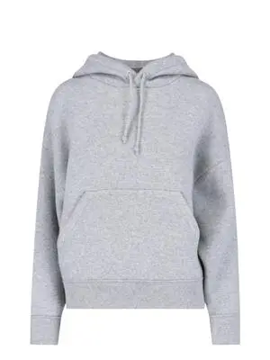 Bottega Veneta Long-sleeved Drawstring Hoodie - Gray