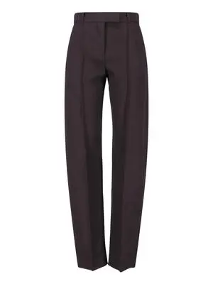 Alexander McQueen Tailored Trousers With Pressed Crease - Black
