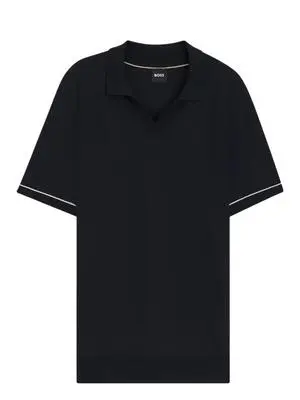 Hugo Boss V-neck Polo Shirt - Dark Blue