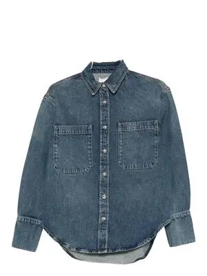 ANINE BING Dante Long Sleeved Oversized Shirt - Blue