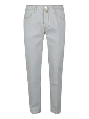 Jacob Cohen Jacob Cohen Logo Patch Straight-Leg Jeans Gray