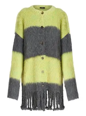 Etro Crewneck Long-sleeved Cardigan With Tassel Detail - Black